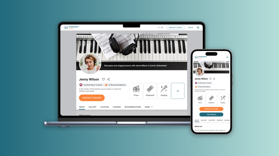 For music teachers - private lessons for music students